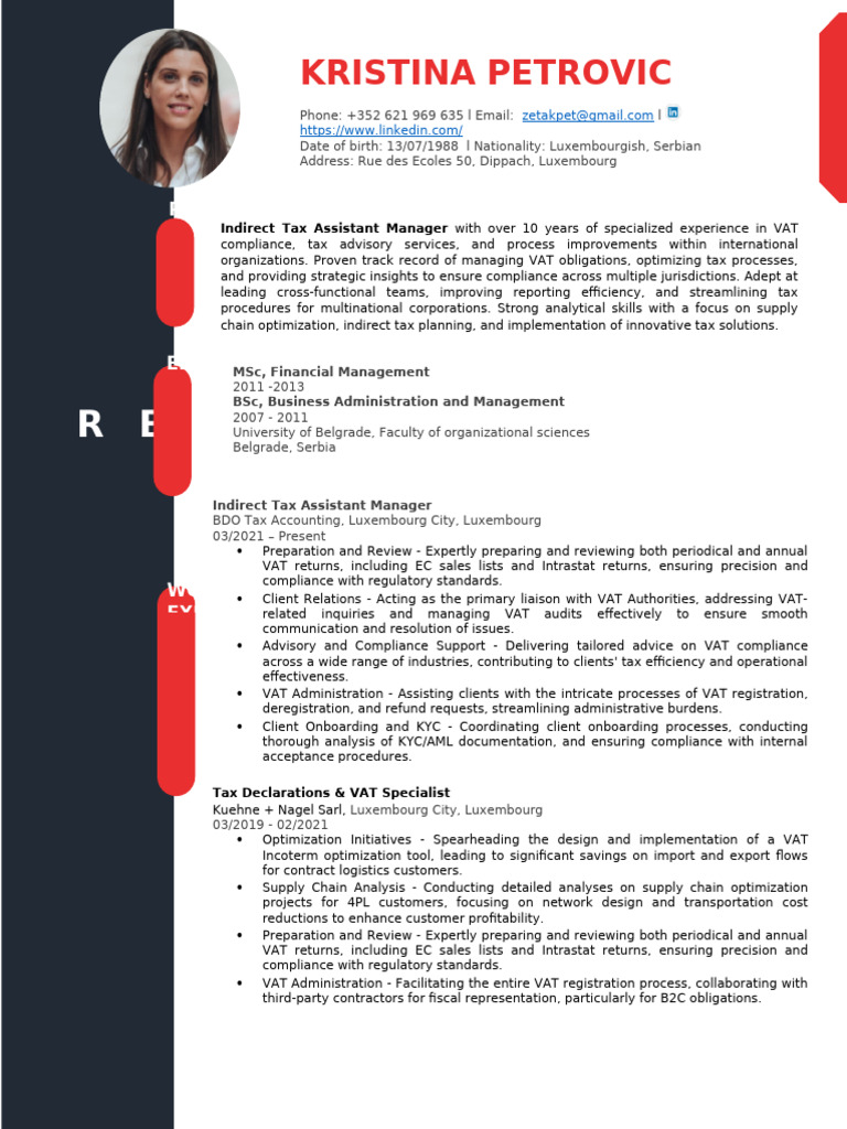 Resume CV Templates Word 094441 | PDF | Value Added Tax | Taxes