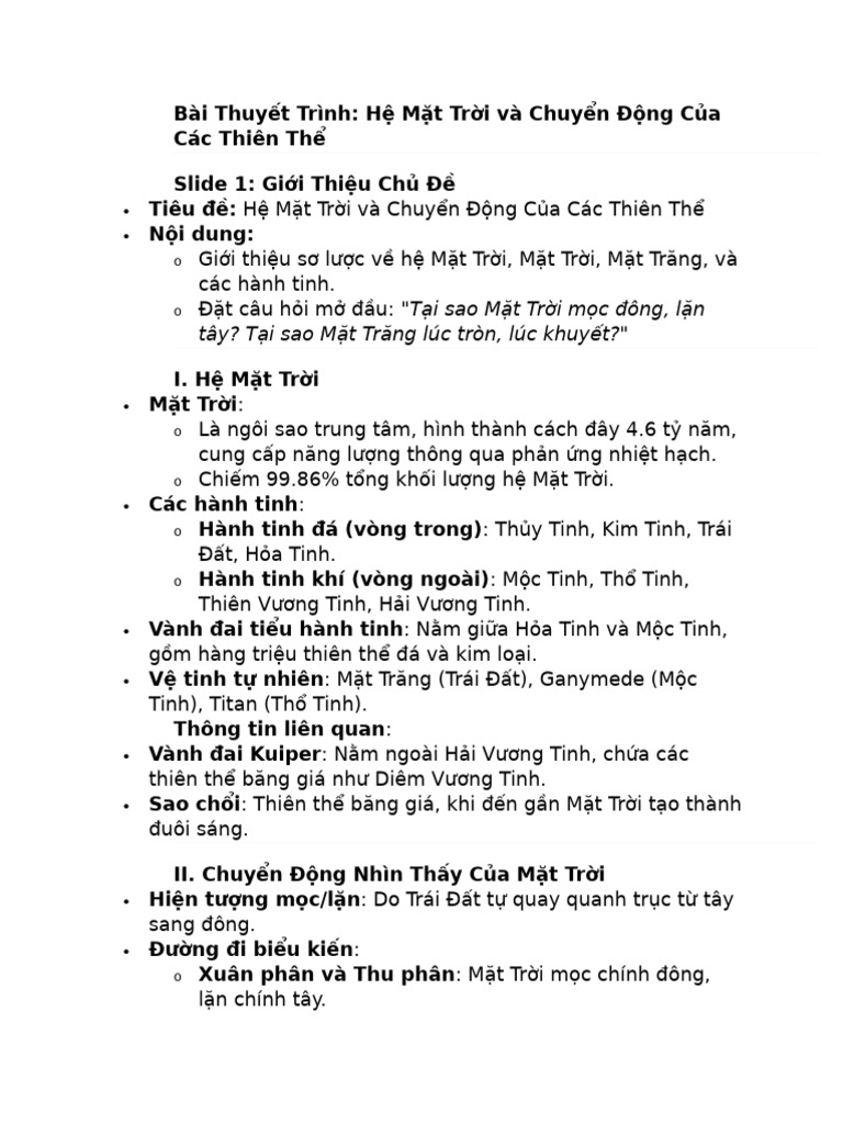 Noi Dung Slide Thuyet Trinh | PDF