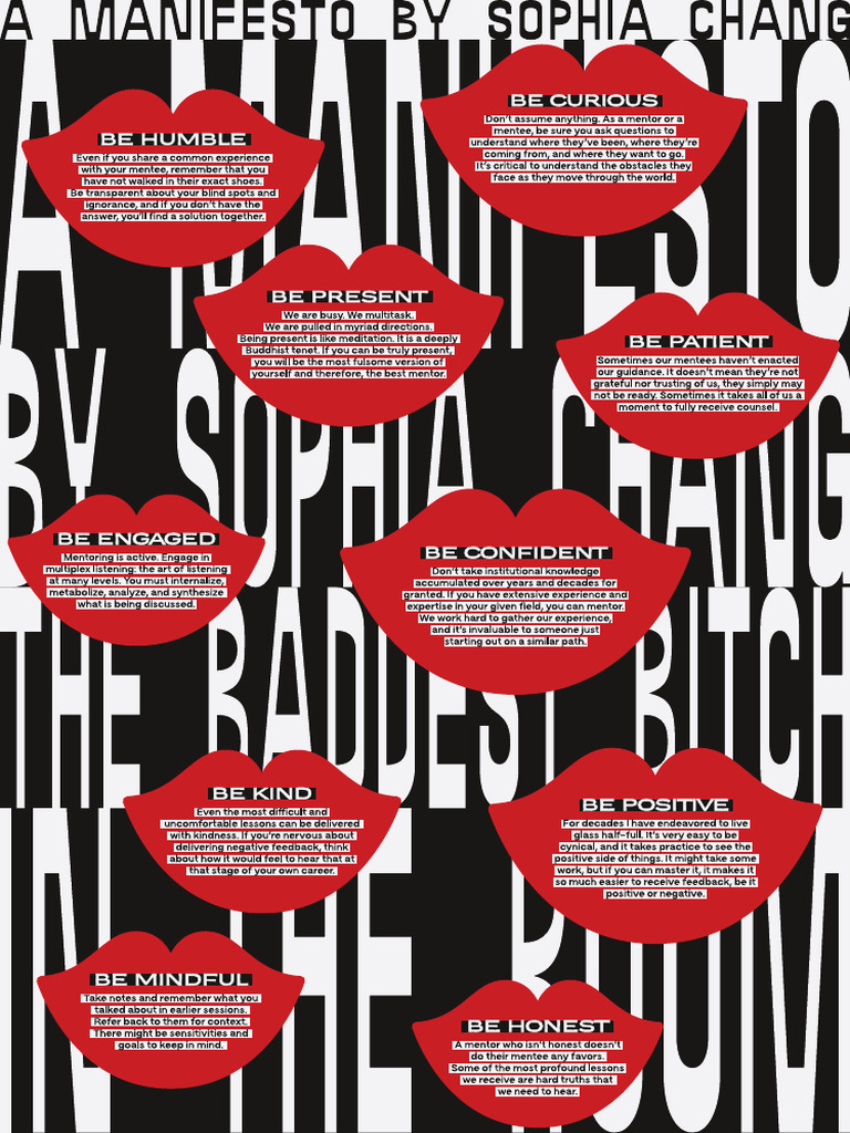 A Manifesto by Sophia Chang About Effective Mentoring, Designed by ...