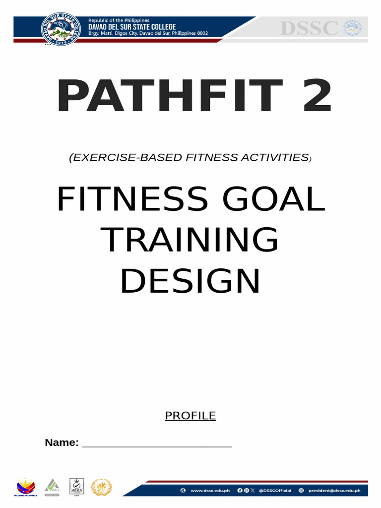 Fitness Goal Training Design | PDF