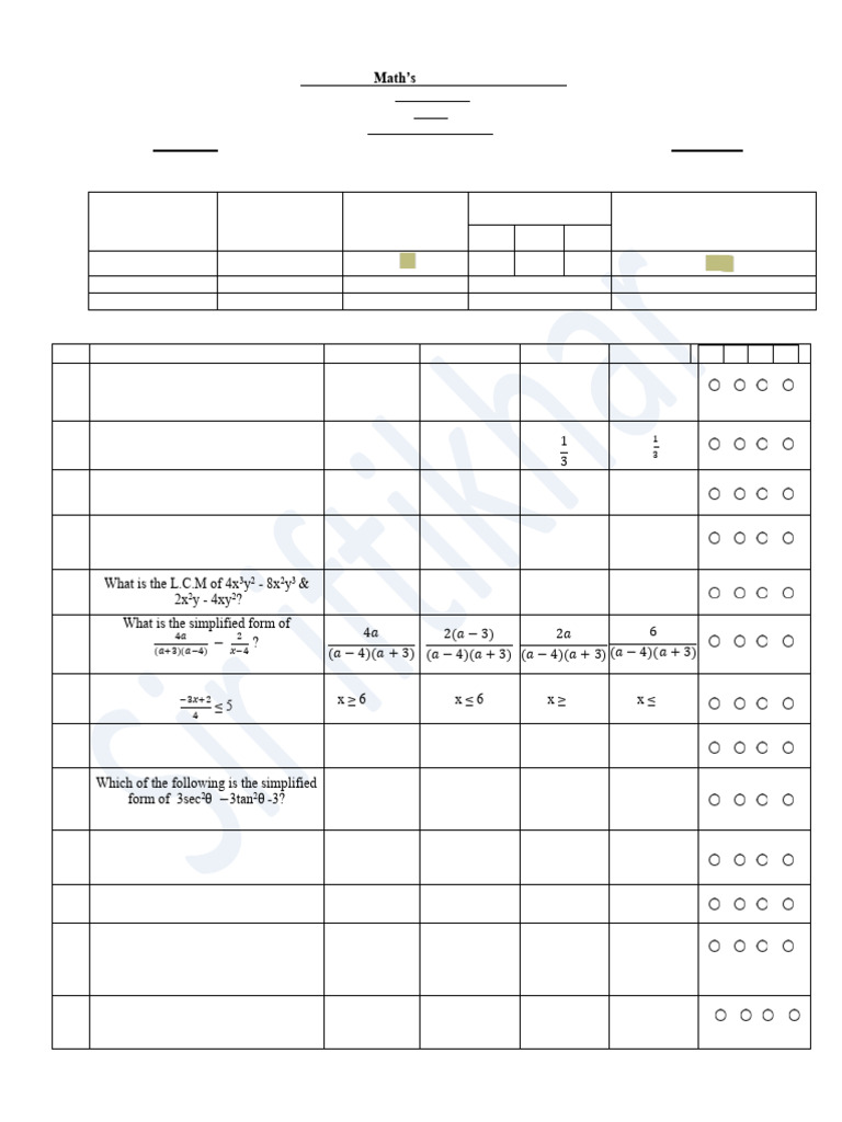 Fbise 9th Maths Paper by Sir Iftikhar | PDF | Elementary Mathematics ...