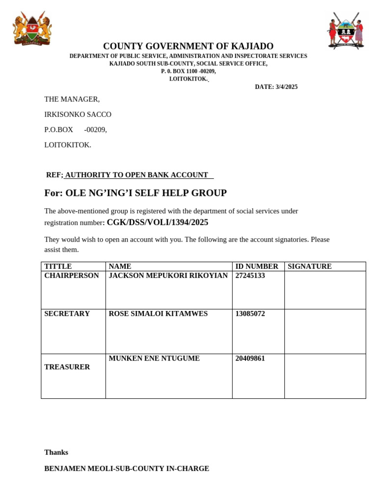 Openning of Account | PDF