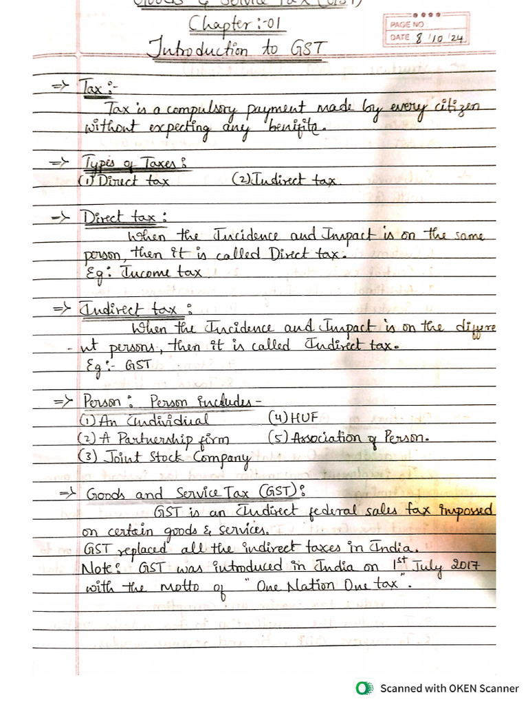 GST Notes | PDF