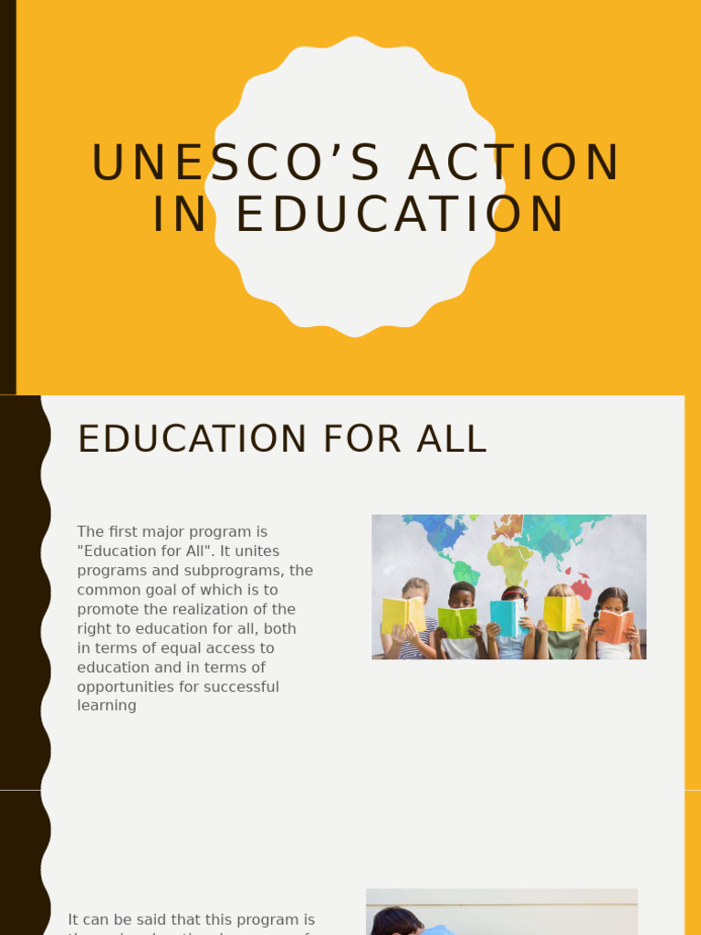 UNESCO's Action in Education | PDF