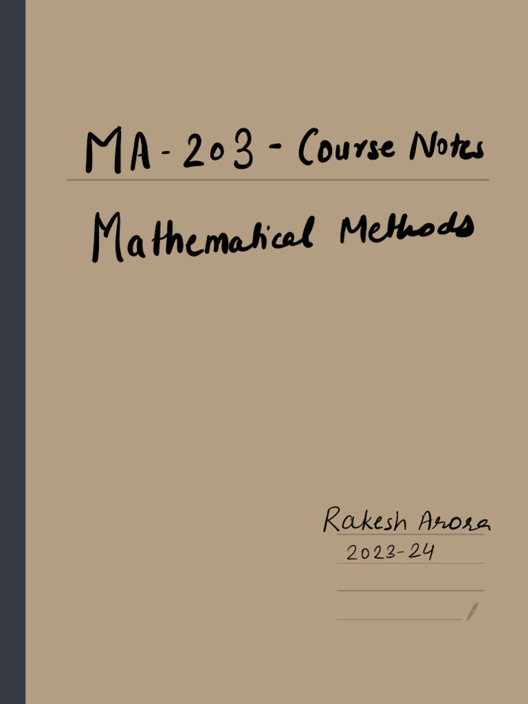 MA 203 Notes-1-167 | PDF