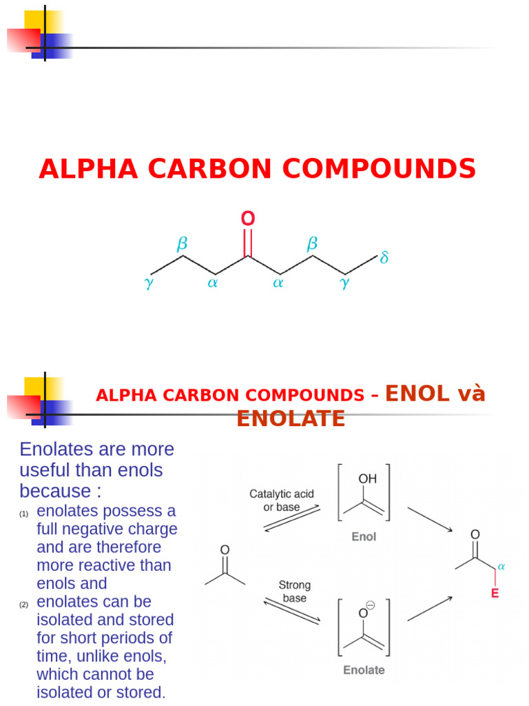 Các Hợp Chất Alpha Carbon | PDF | Ester | Aldehyde