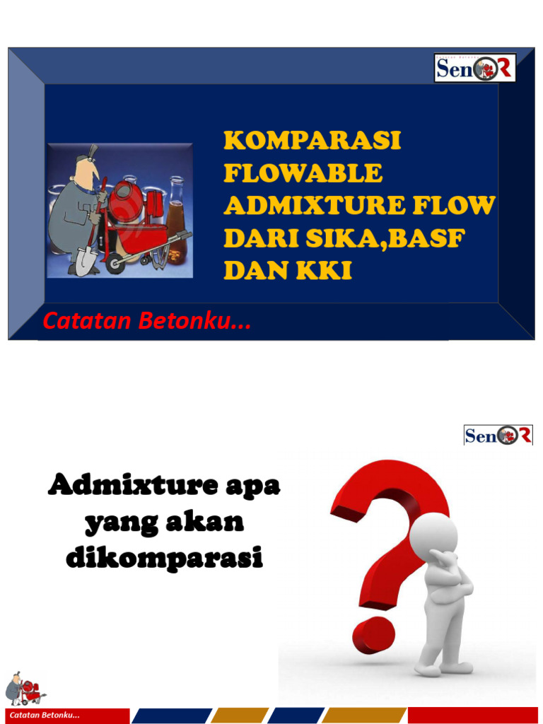 Komparasi Admixture Sika dan BASF | PDF