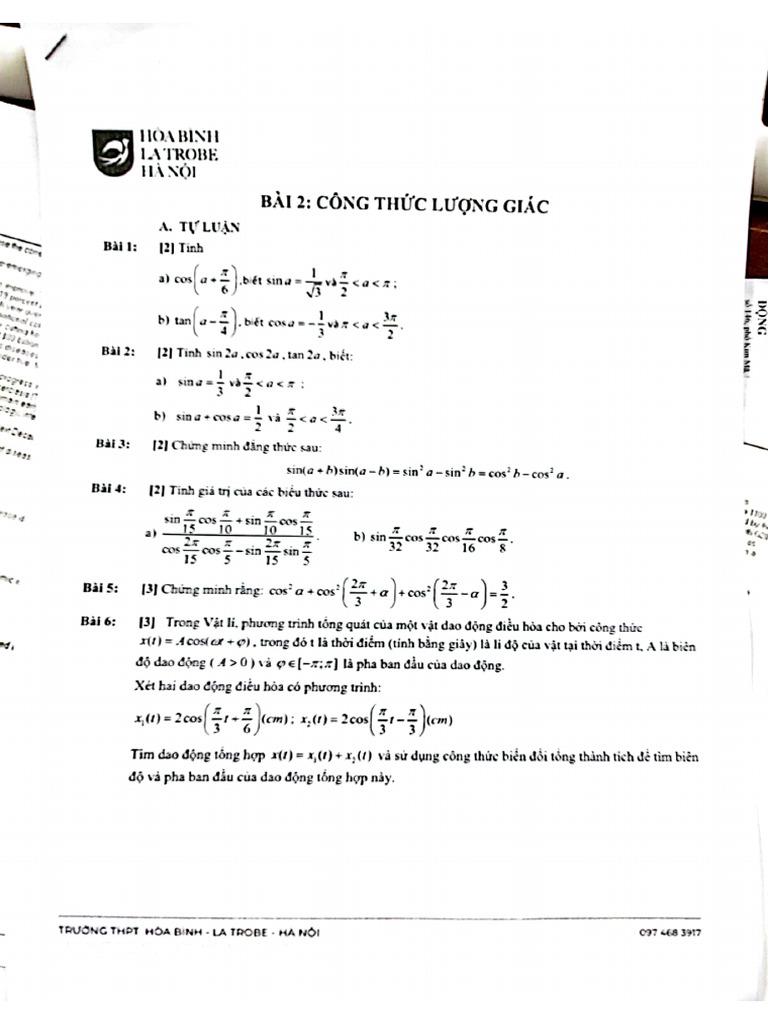 Công TH C Lư NG Giác | PDF