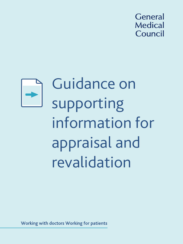 Guidance On Supporting Info For Appraisal and Revalidation - PDF 84642033 | PDF | Performance ...