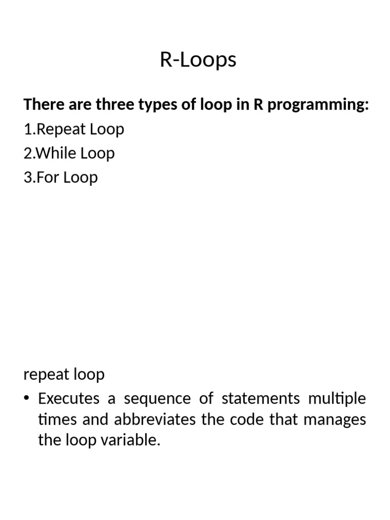 R-Loops and Functions | PDF | Control Flow | Computing