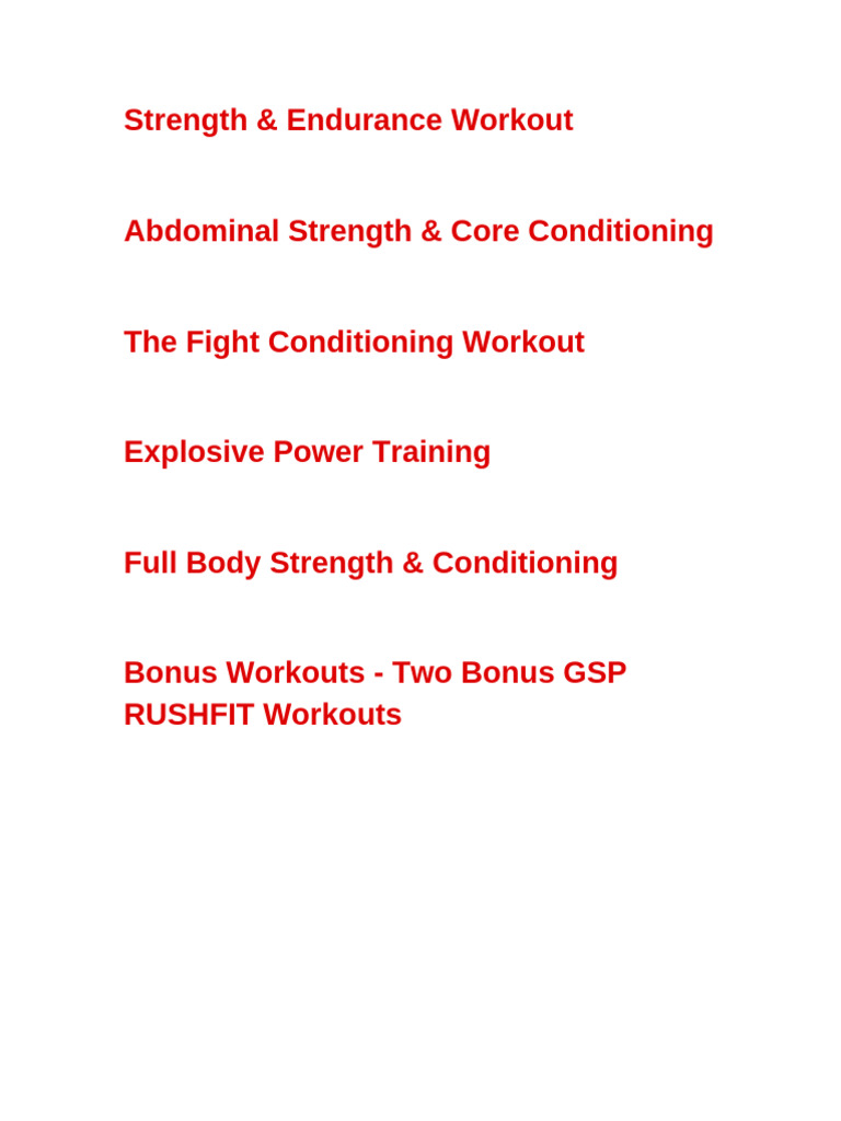 GSP Rushfit DVD | PDF