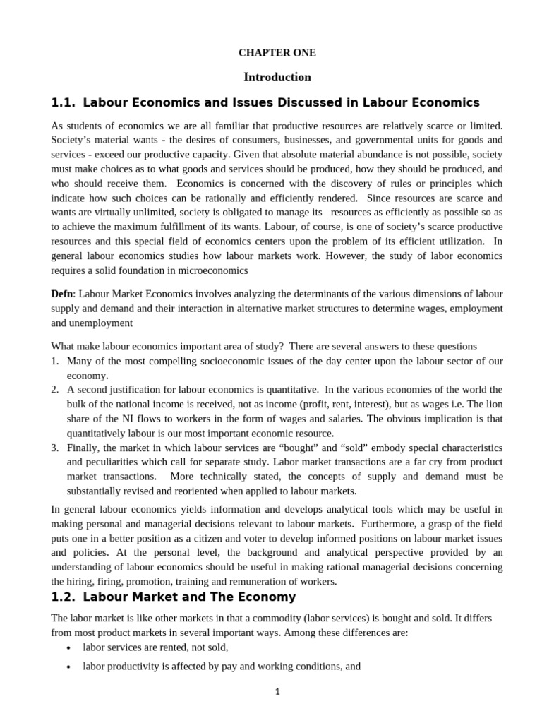 Understanding Labour Market Economics | PDF | Labour Economics | Employment