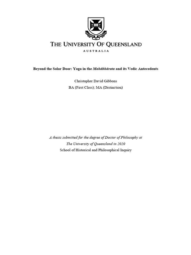s4297473 Final Thesis | PDF | Upanishads | Yoga