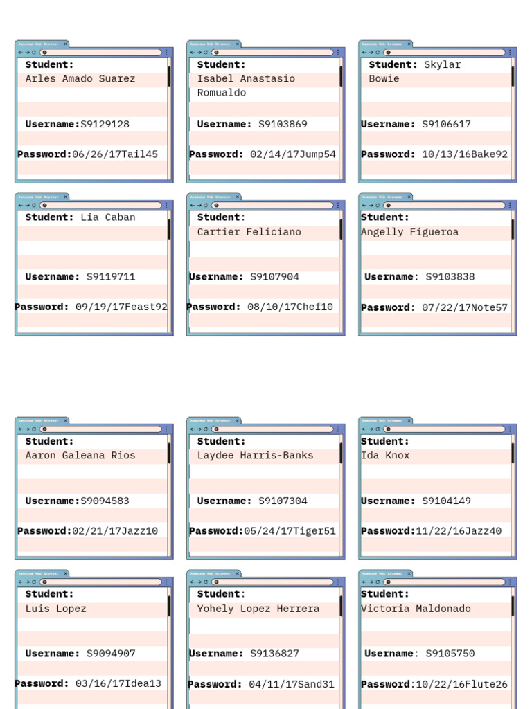 Technology Subscription Password Log-In Organizers | PDF | Computer ...