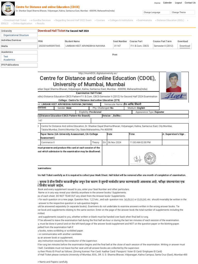 Centre for Distance and Online Education (CDOE) | PDF
