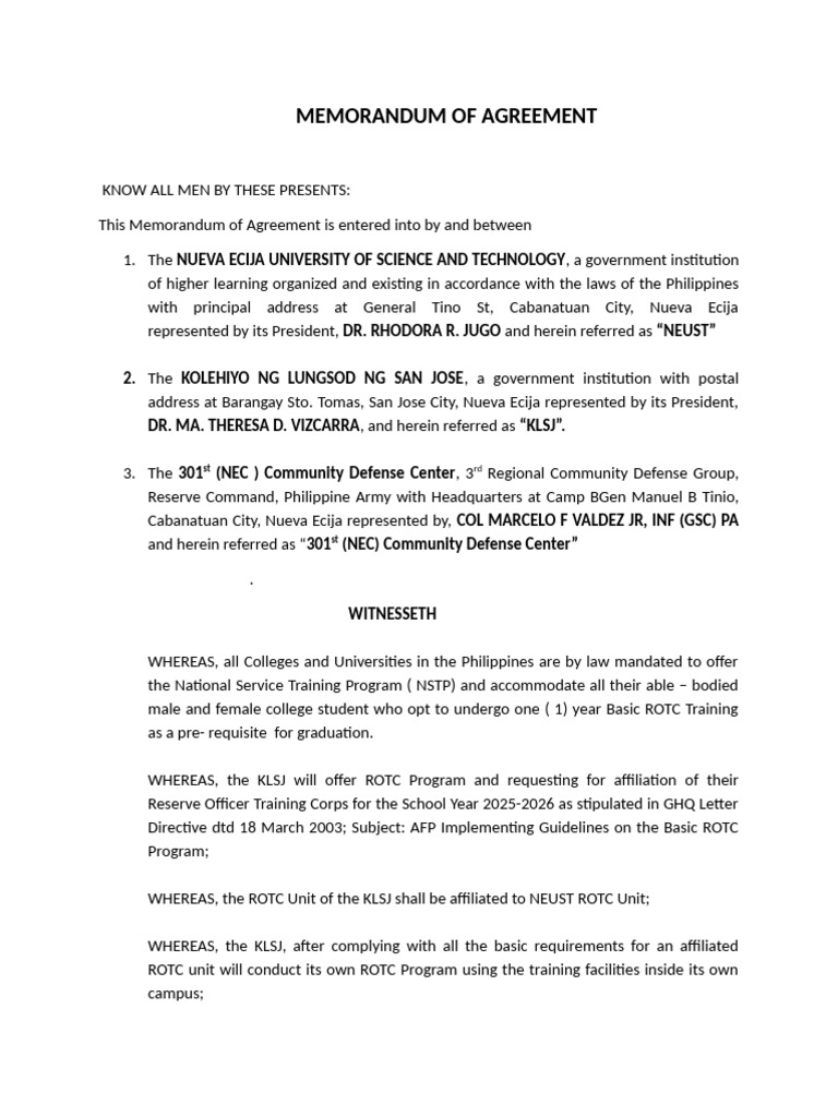 Revised (Legal Office) Moa Neust KLSJ 301cdc | PDF | Privacy | Justice