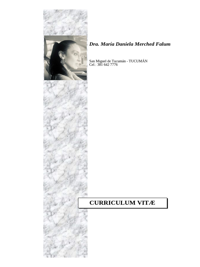 María Daniela Merched Falum Curriculum | PDF | Medicina | Hospital