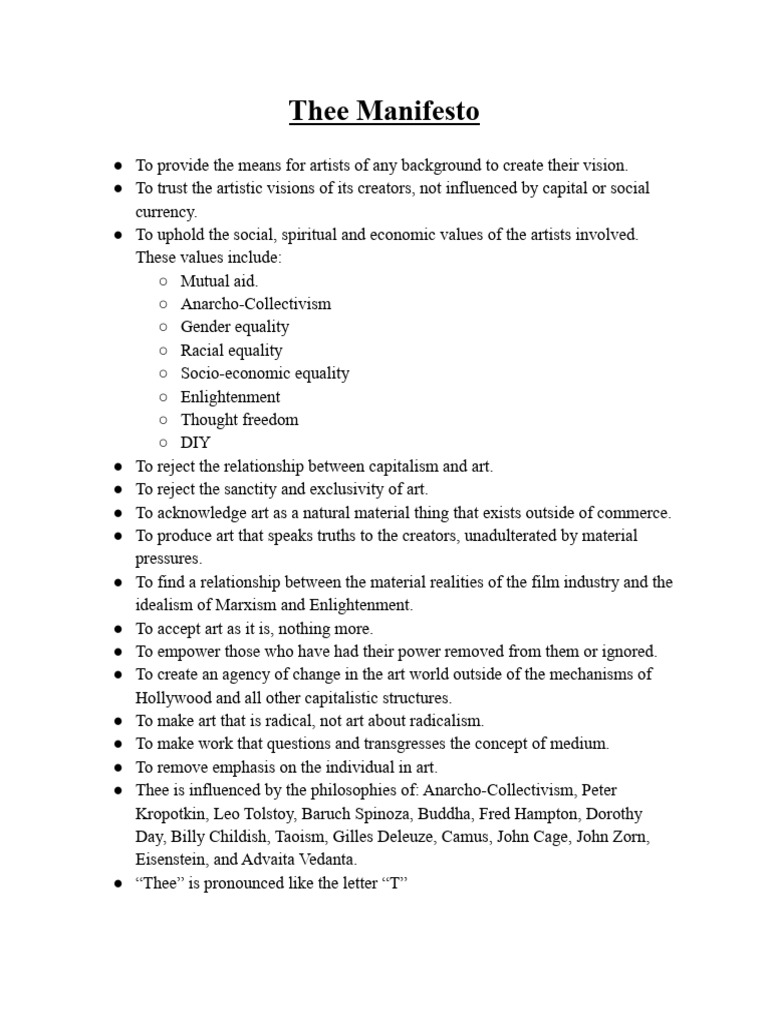 Manifesto | PDF