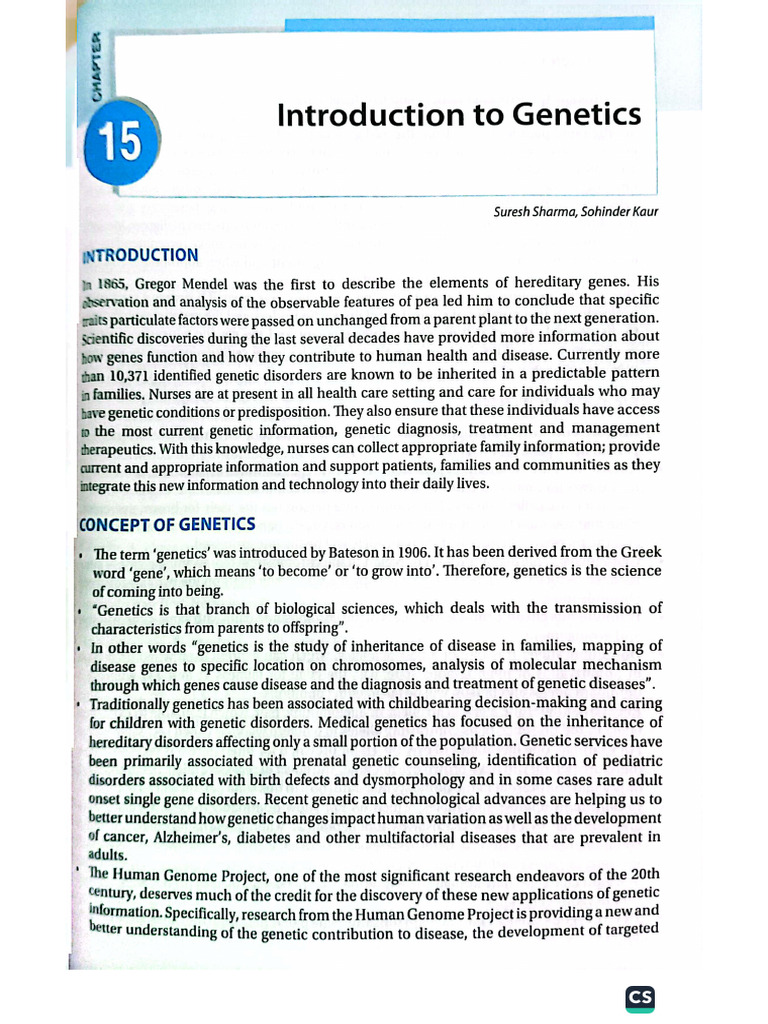 Genetics Part 1 Pdf