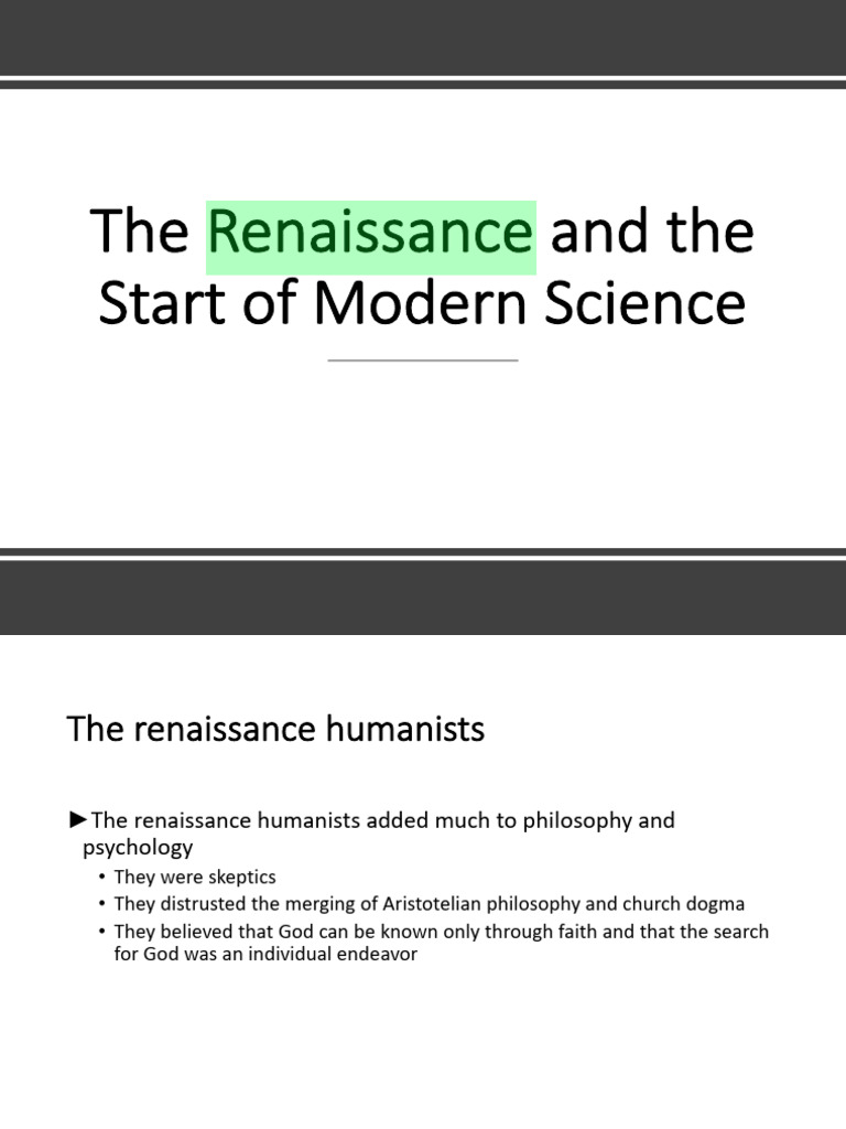 Renaissance's Impact on Modern Science | PDF | René Descartes | Science