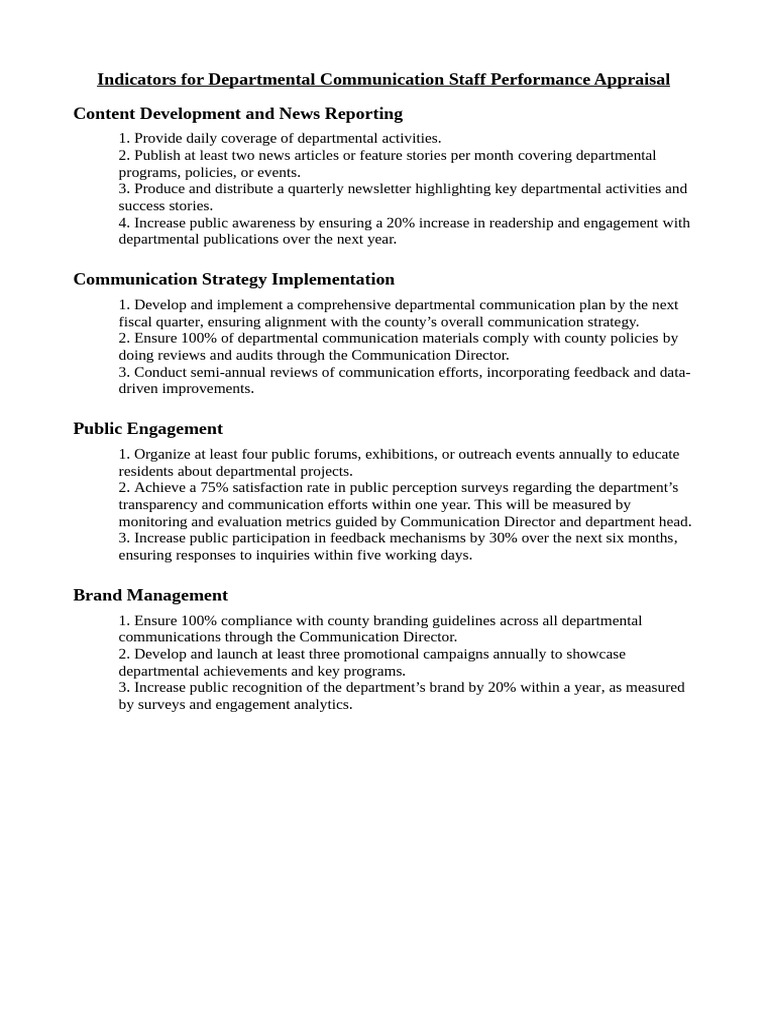 SPAS Performance Indicators | PDF