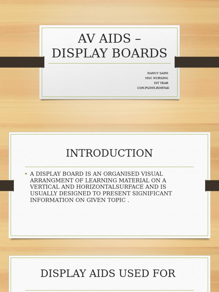 Av Aids - Display Boards | PDF