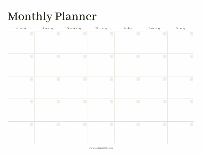 Undated Monthly Planner 2 | PDF