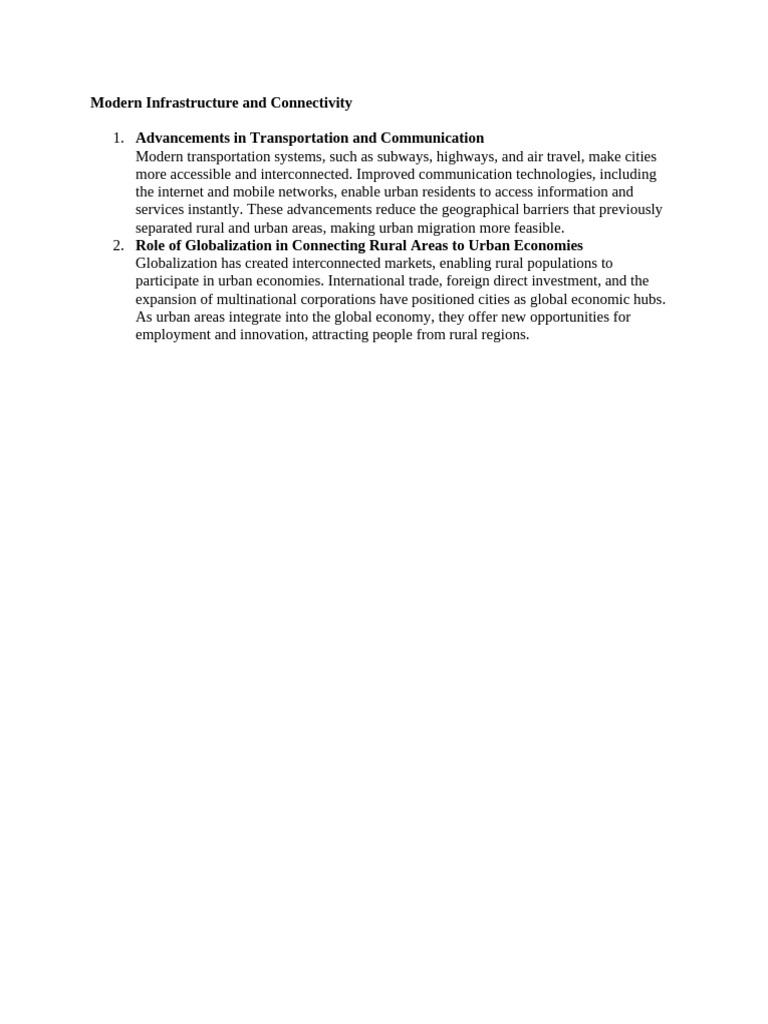 Modern Infrastructure and Connectivit1 | PDF