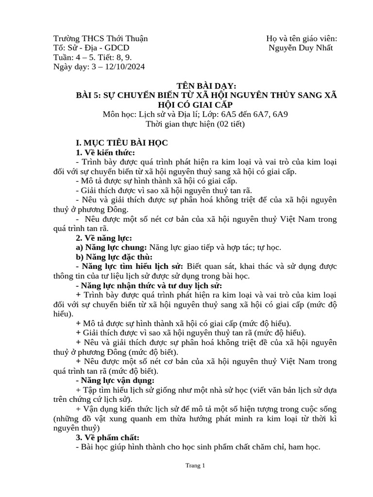 KHBD LS 6 - Bai 5 | PDF