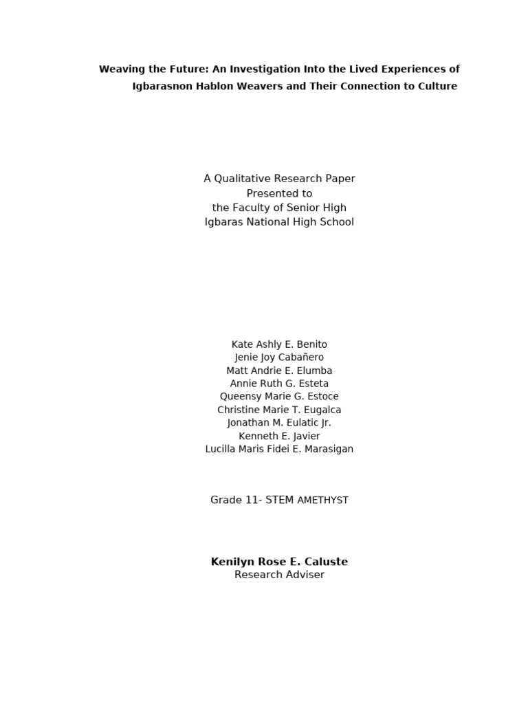 Researchpaper Hablonweaverschapt1 3 | PDF | Weaving | Textiles