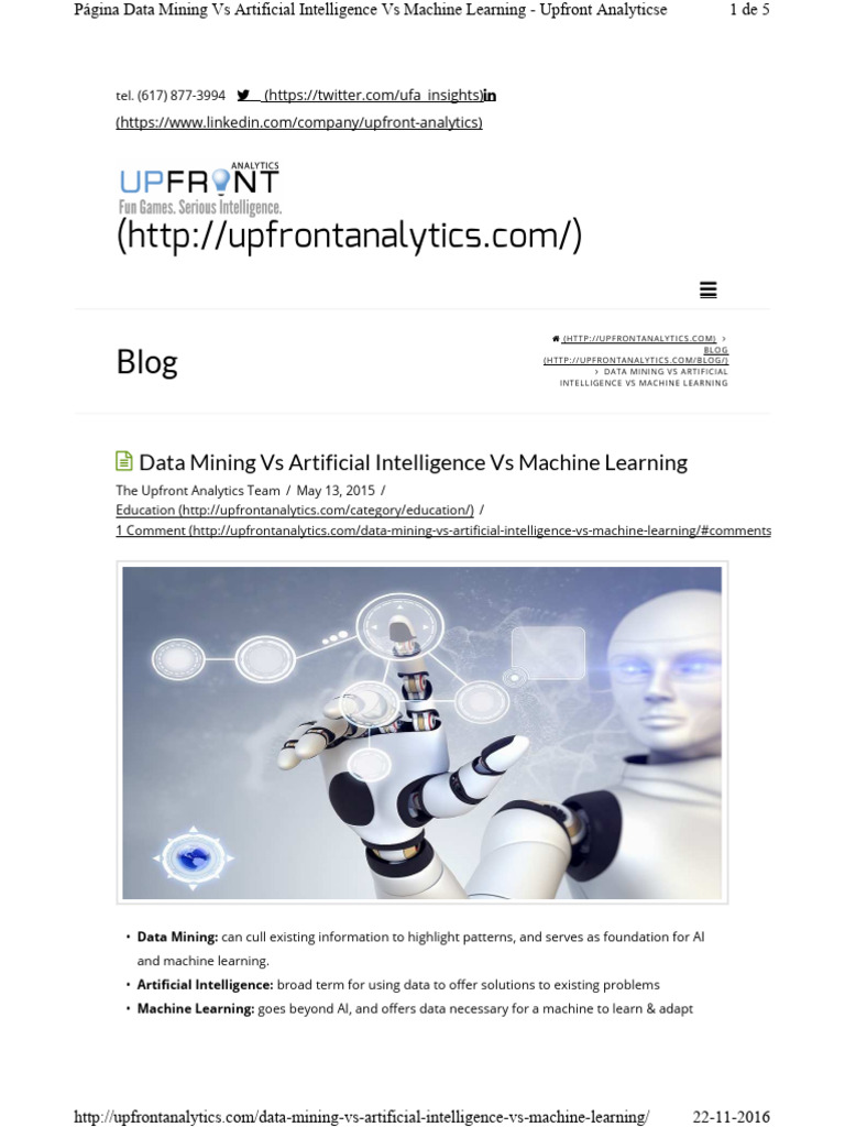 data-mining-vs-artificial-intellige | PDF | Machine Learning | Artificial Intelligence