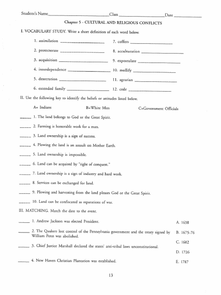 ch 5 worksheet | PDF