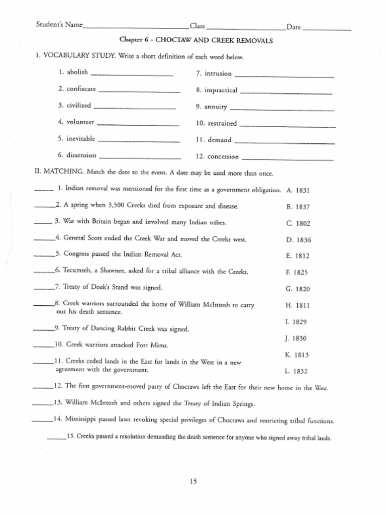 CH 6 Worksheet | PDF