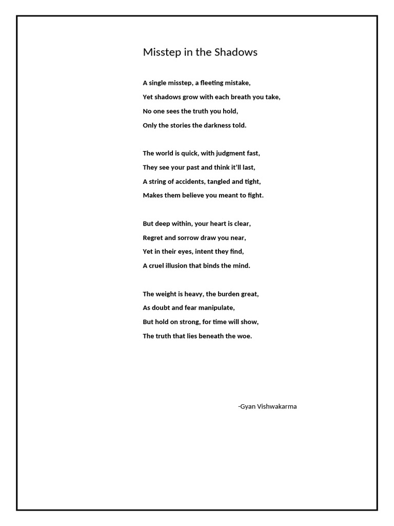 Misstep in The Shadows | PDF