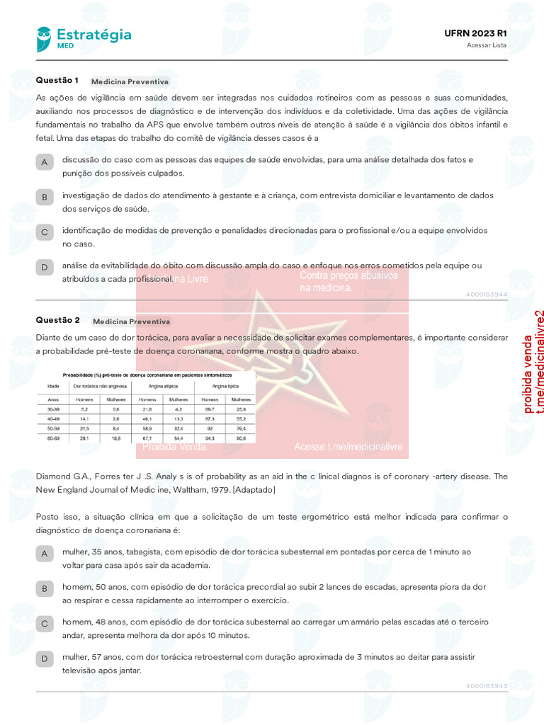 Ufrn 2023 | PDF | Remédio | Especialidades médicas