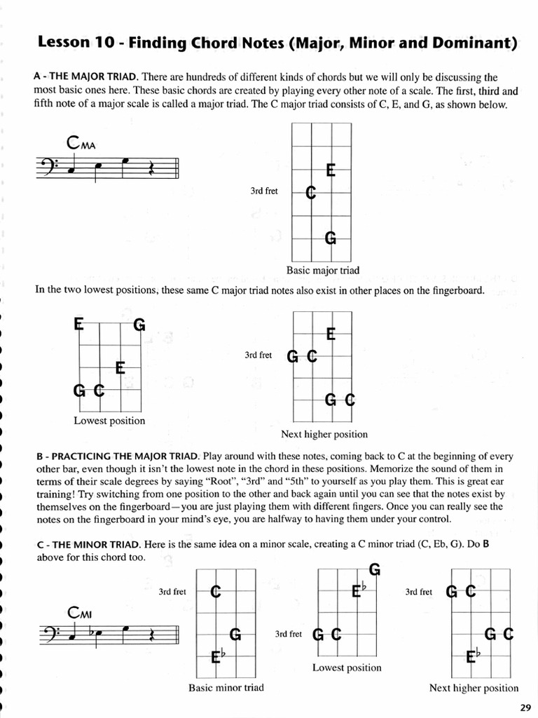 Chuck Sher Foundation Bass Lesson 10 | PDF | Chord (Music) | Harmony