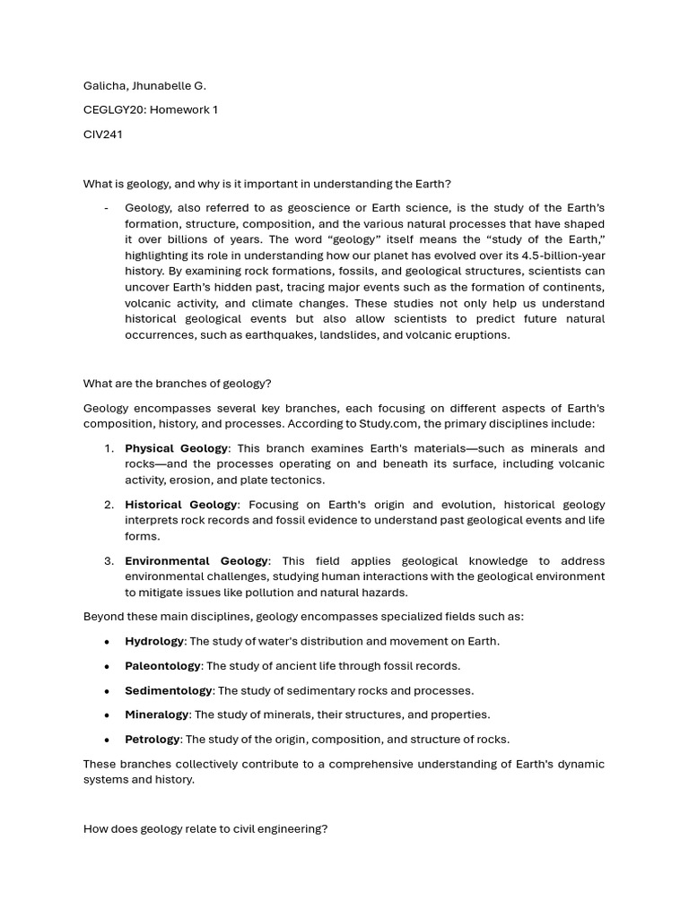 Understanding Geology and Its Importance | PDF | Earth Sciences | Geology