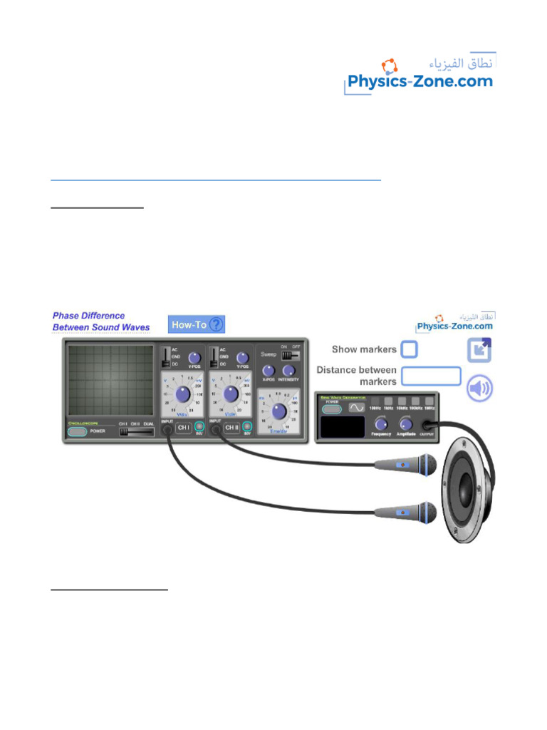 Sound Waves Phase Difference Lab Guide | PDF | Phase (Waves) | Waves