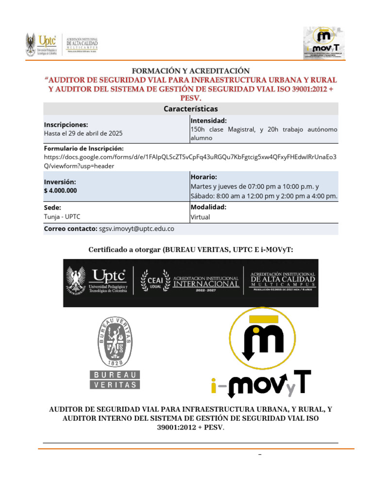 Formación ASV-ISV - ISO-39001-2012+PESV - I-Movyt - Caracterist - Pag ...