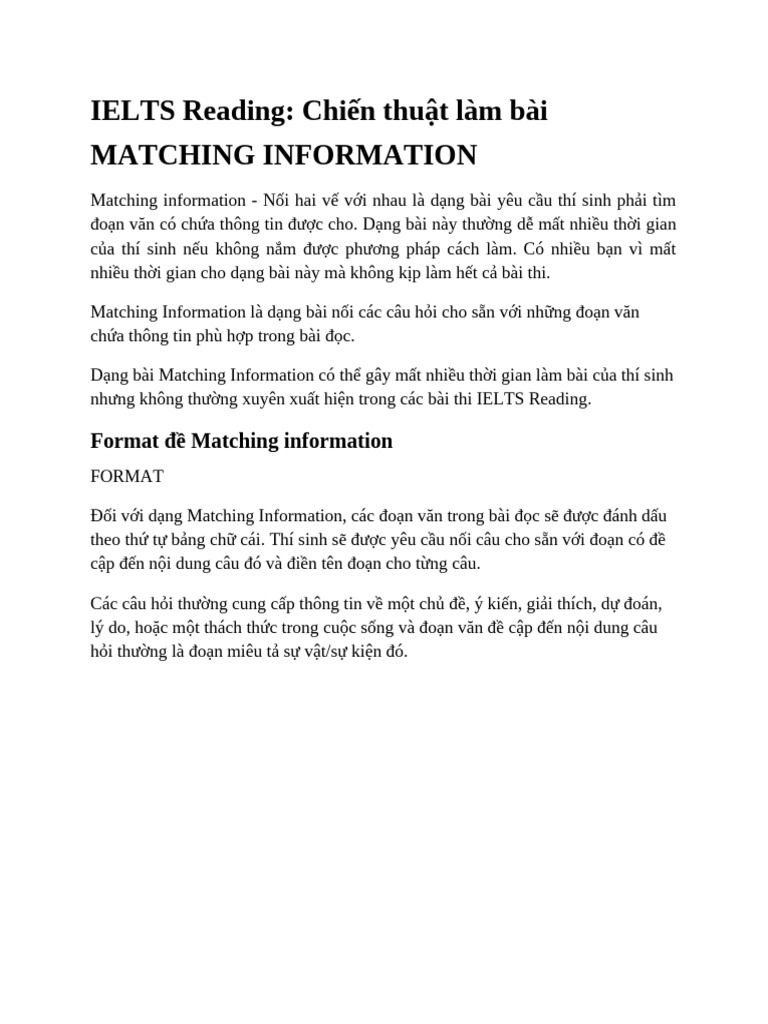 l368 Reading Matching Information 20-12-2024 | PDF