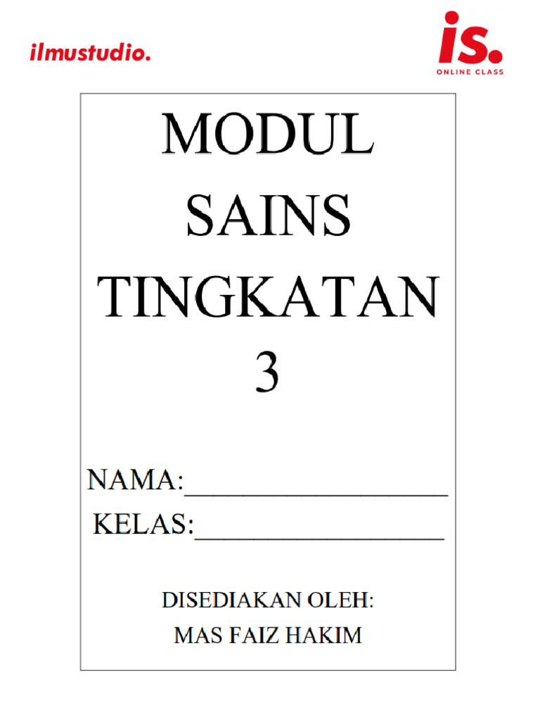 14.02.2025 F3 Sains Extra Modul Sains Sir Mas Faiz Bab 1 | PDF