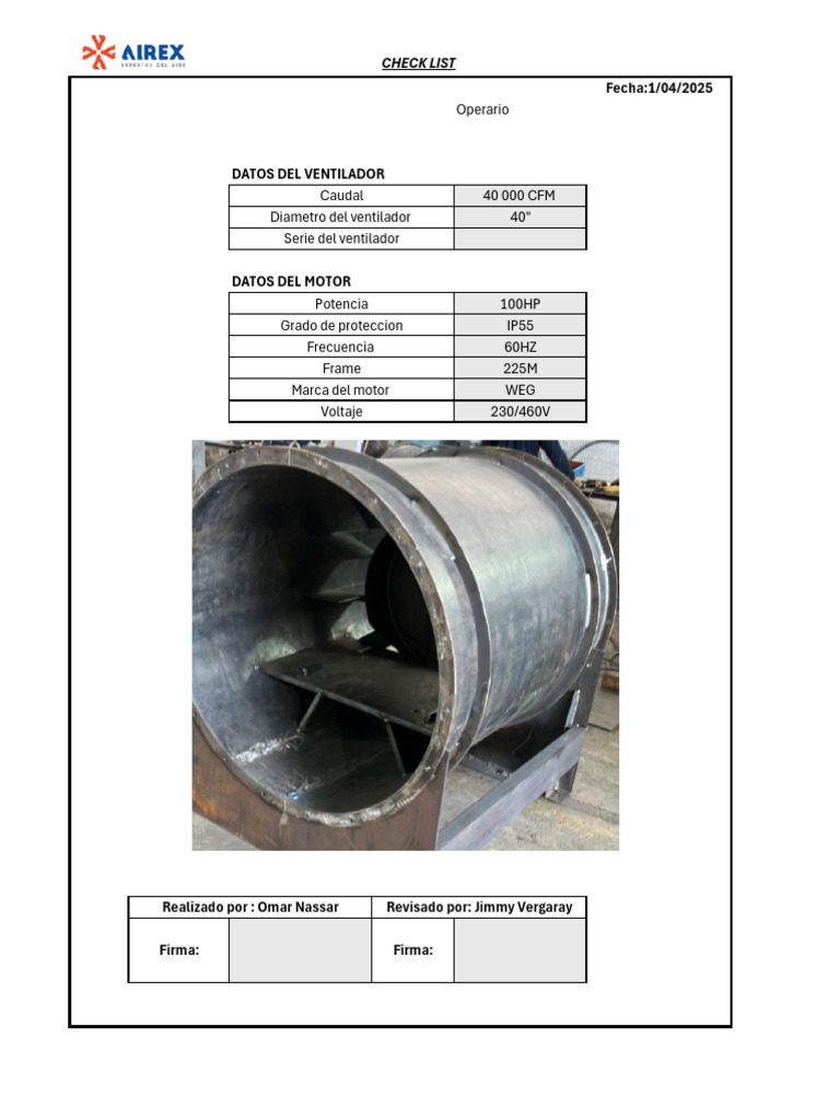 Plantilla Check List | PDF