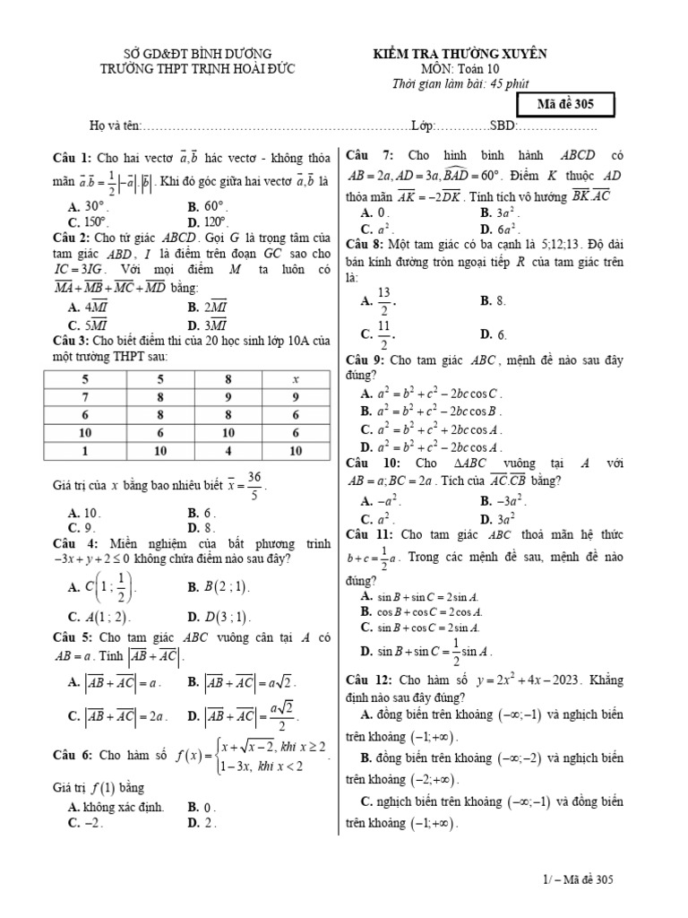 On Tap Toan KT | PDF