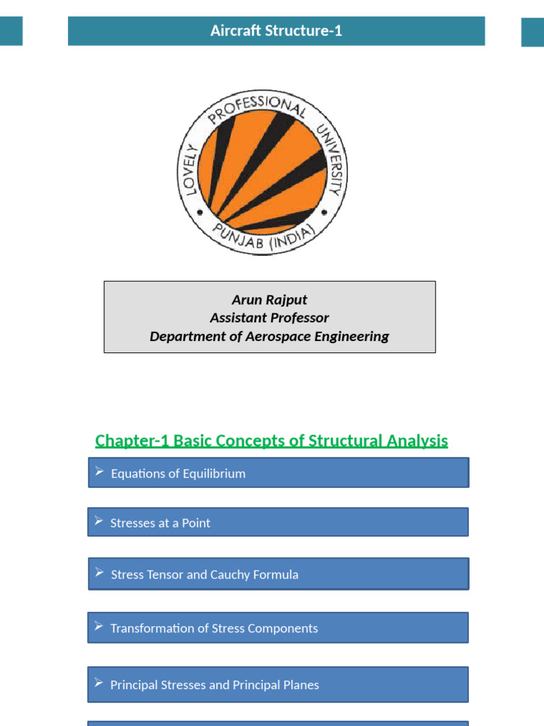Aircraft Structural Analysis Concepts | PDF | Stress (Mechanics ...