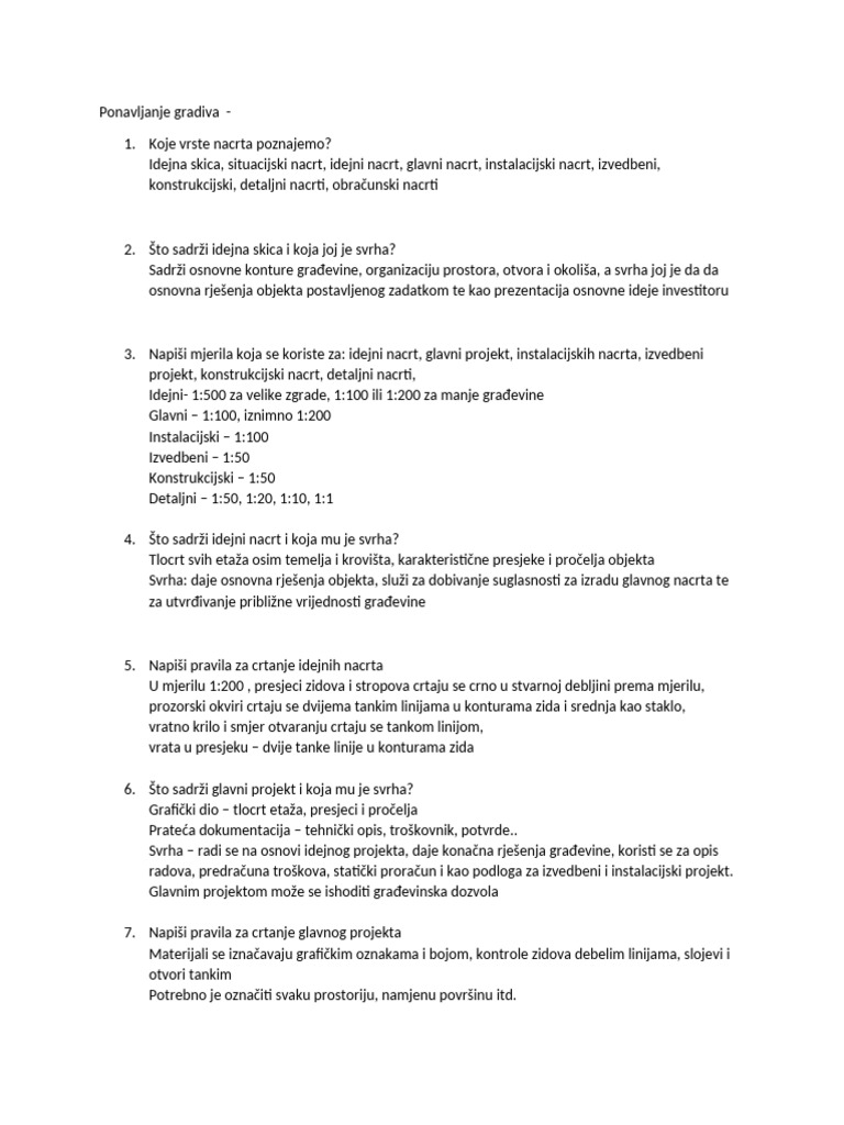 Ponavljanje Gradiva | PDF