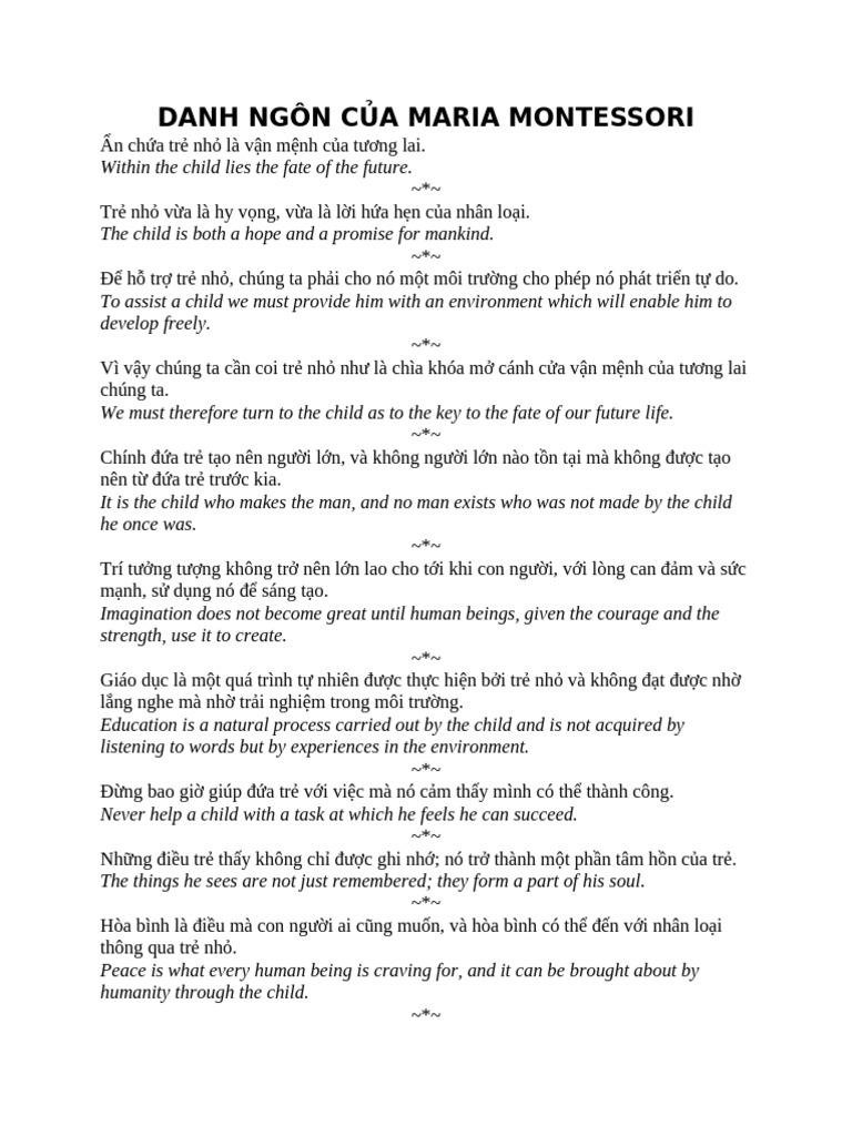 Maria Montessori | PDF