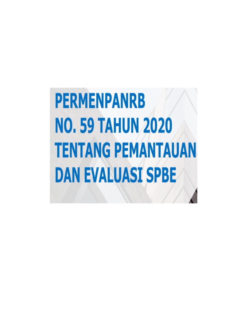 Materi 6 KEBIJAKAN PEMANTAUAN DAN EVALUASI SPBE | PDF