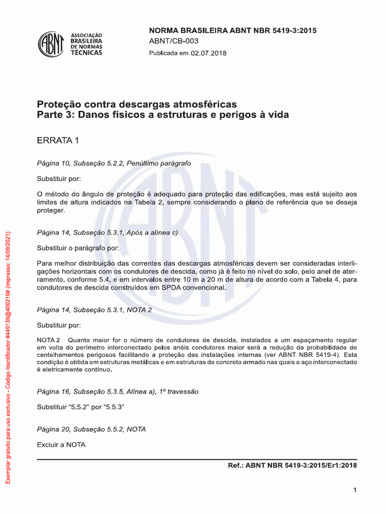 errata+parte+3+nbr+5419 | PDF