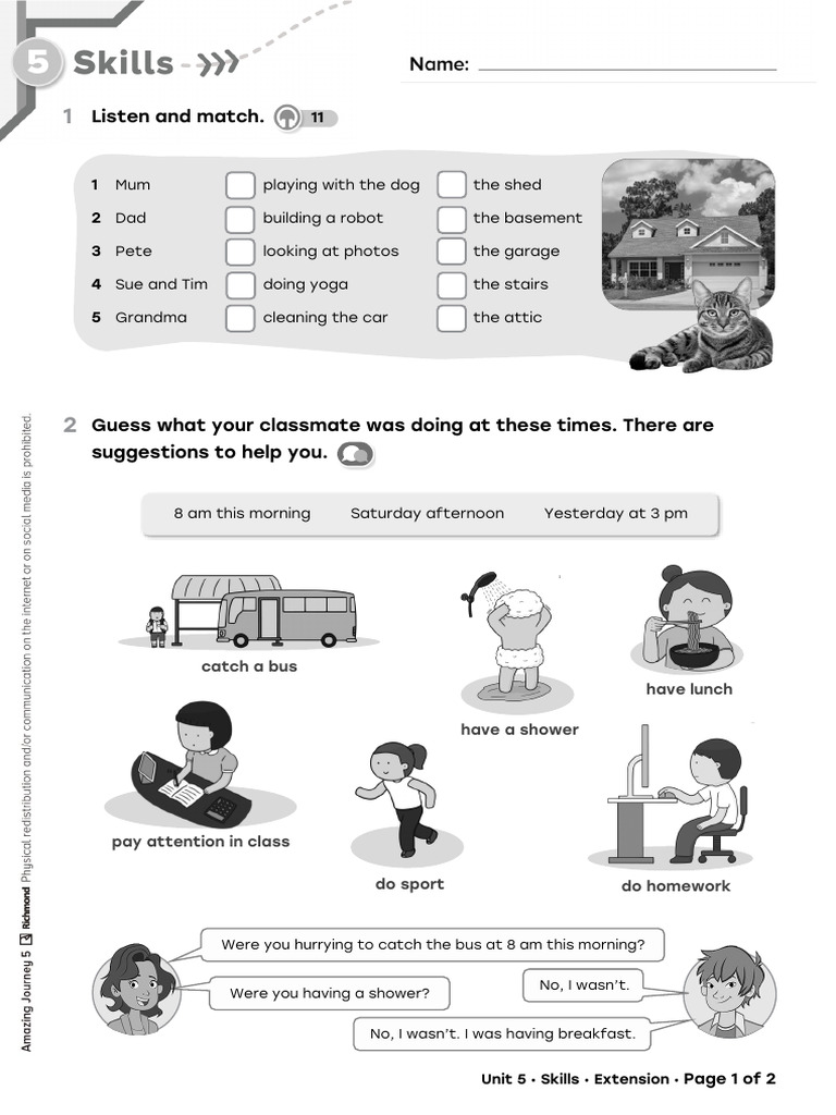 Amazing Journey 5 Unit 5 Skills Extension | PDF