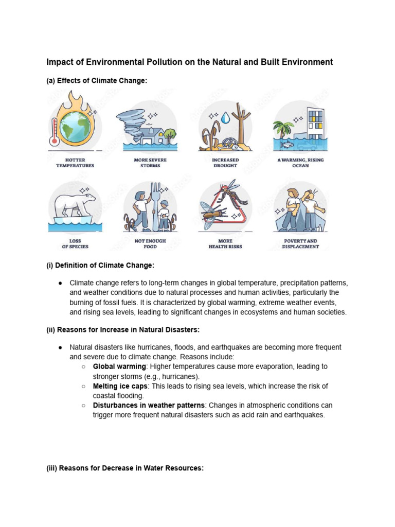 Impact of Environmental Pollution On The Natural and Built Environment ...